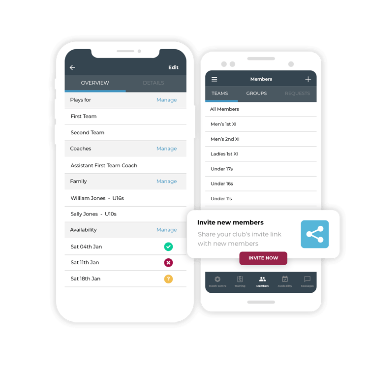The Manager app for your club coaches and team managers